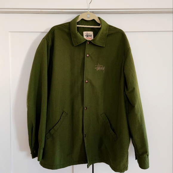 Stussy | Jackets & Coats | 9s Vintage Stussy Jacket Xl Army Green ...